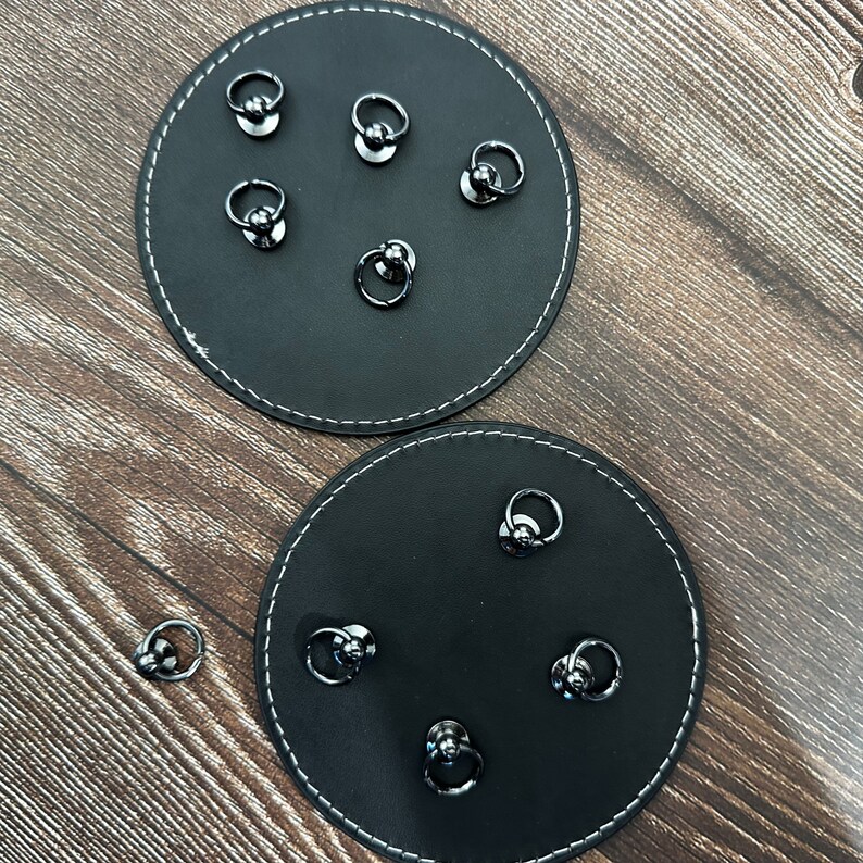 Pull Loop With Stud, 20set Metal Chain Screw Connector Back, Round ...