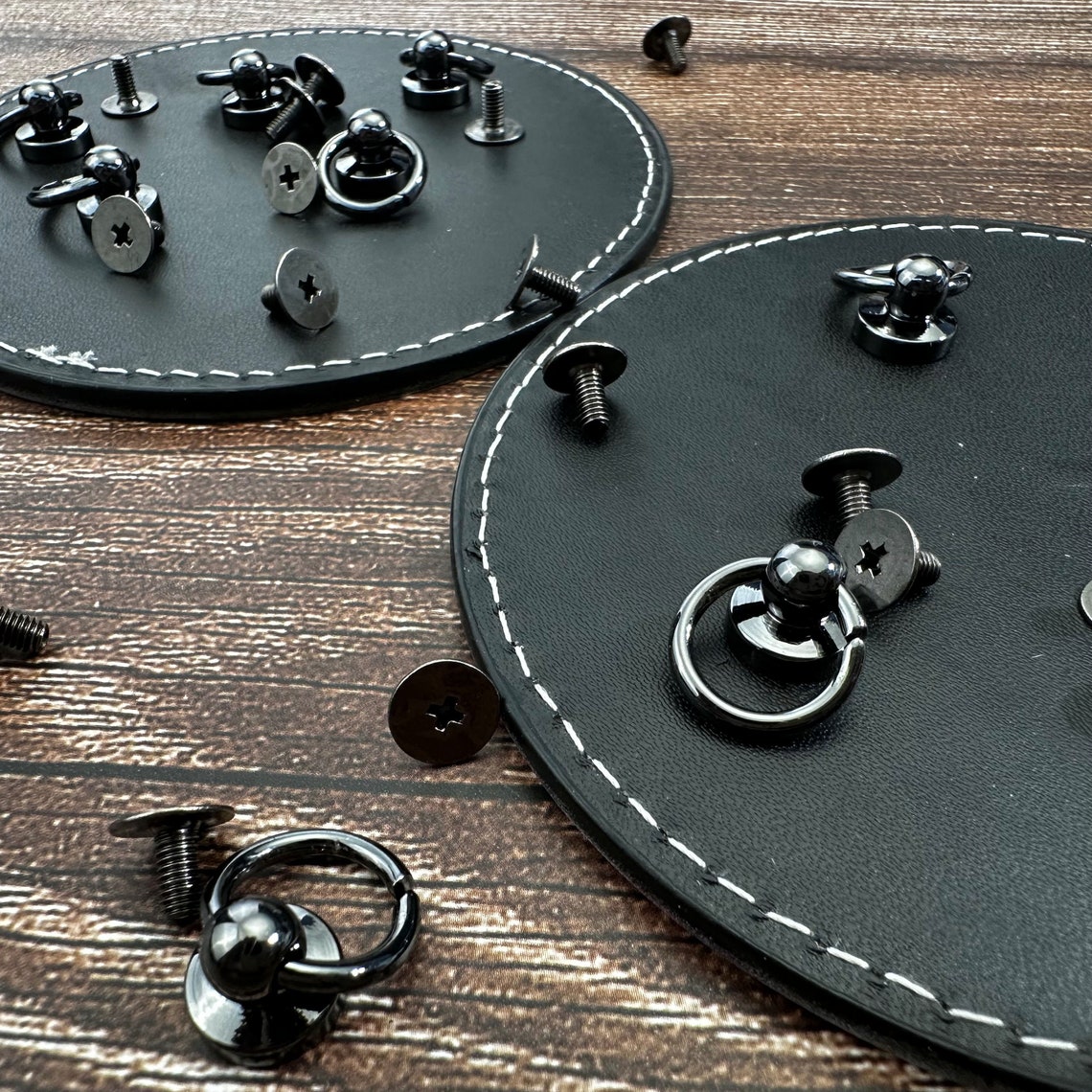 Pull Loop With Stud, 20set Metal Chain Screw Connector Back, Round ...