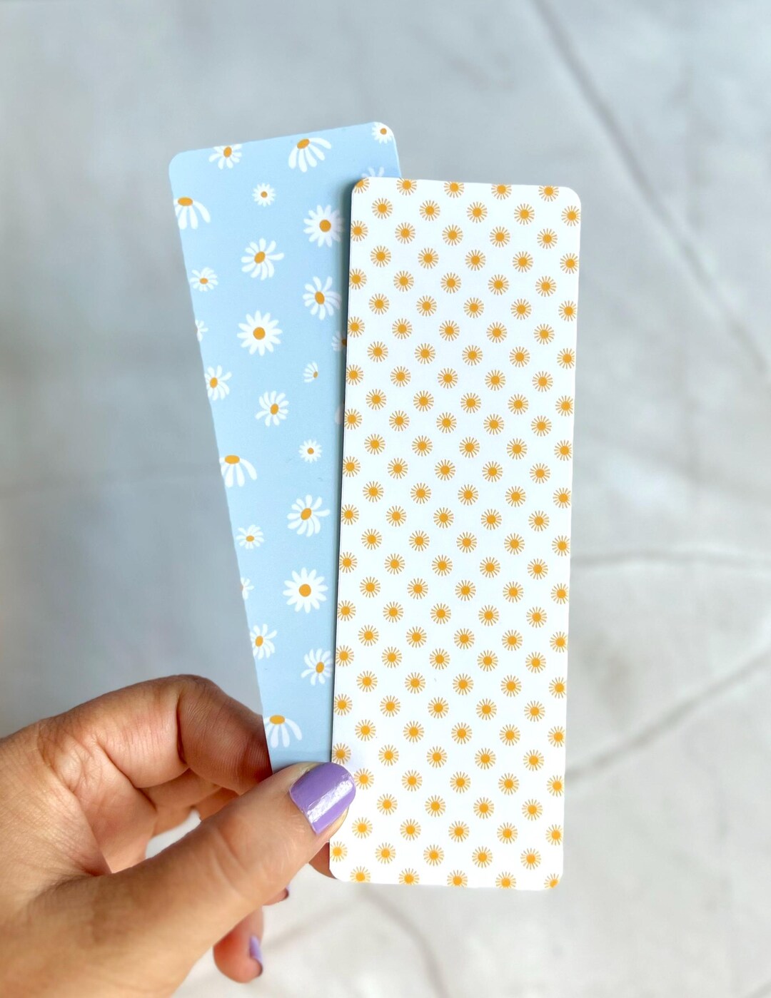 Sunny Daisy Laminated Bookmark Set, Bookish Merch, Aesthetic Bookmark ...