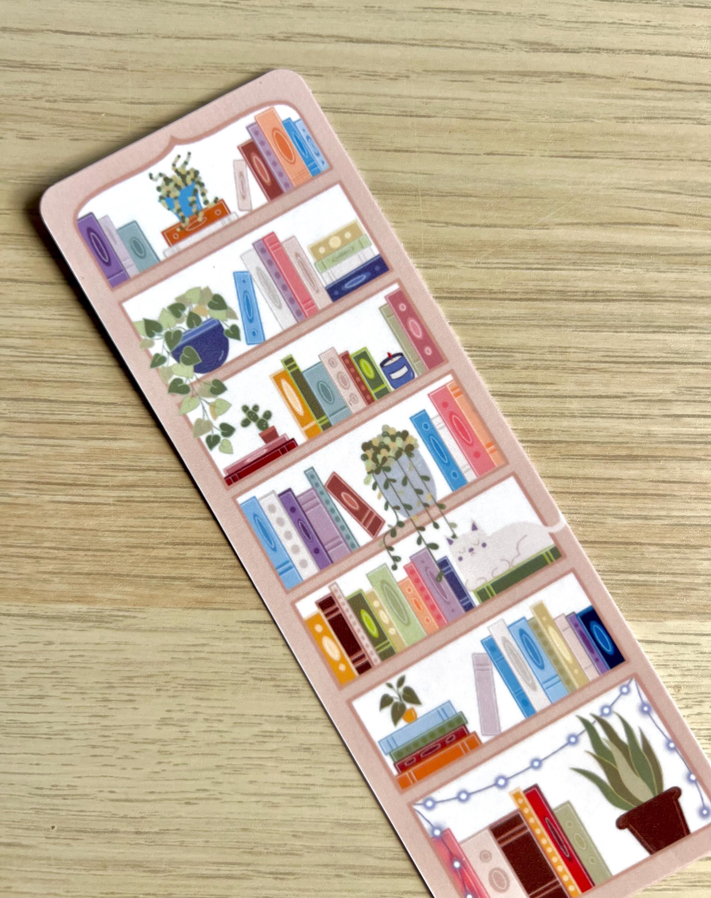 Book Shelf Laminated Bookmark, Bookish Merch, Aesthetic Bookmark, Gift ...