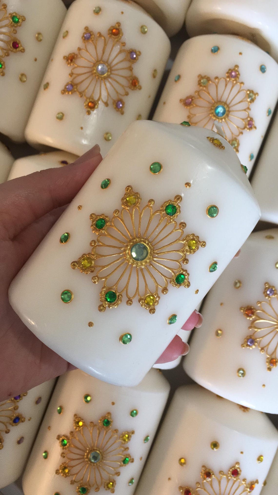 Henna Pillar Candles, Wedding Decor, Wedding Favors, Mehndi Favors ...