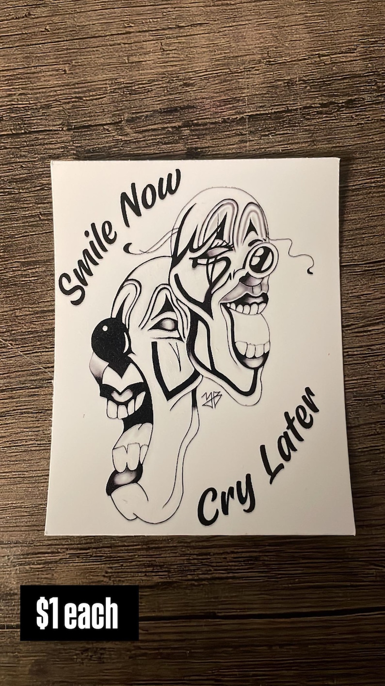 Smile Now Cry Later Sticker - Etsy