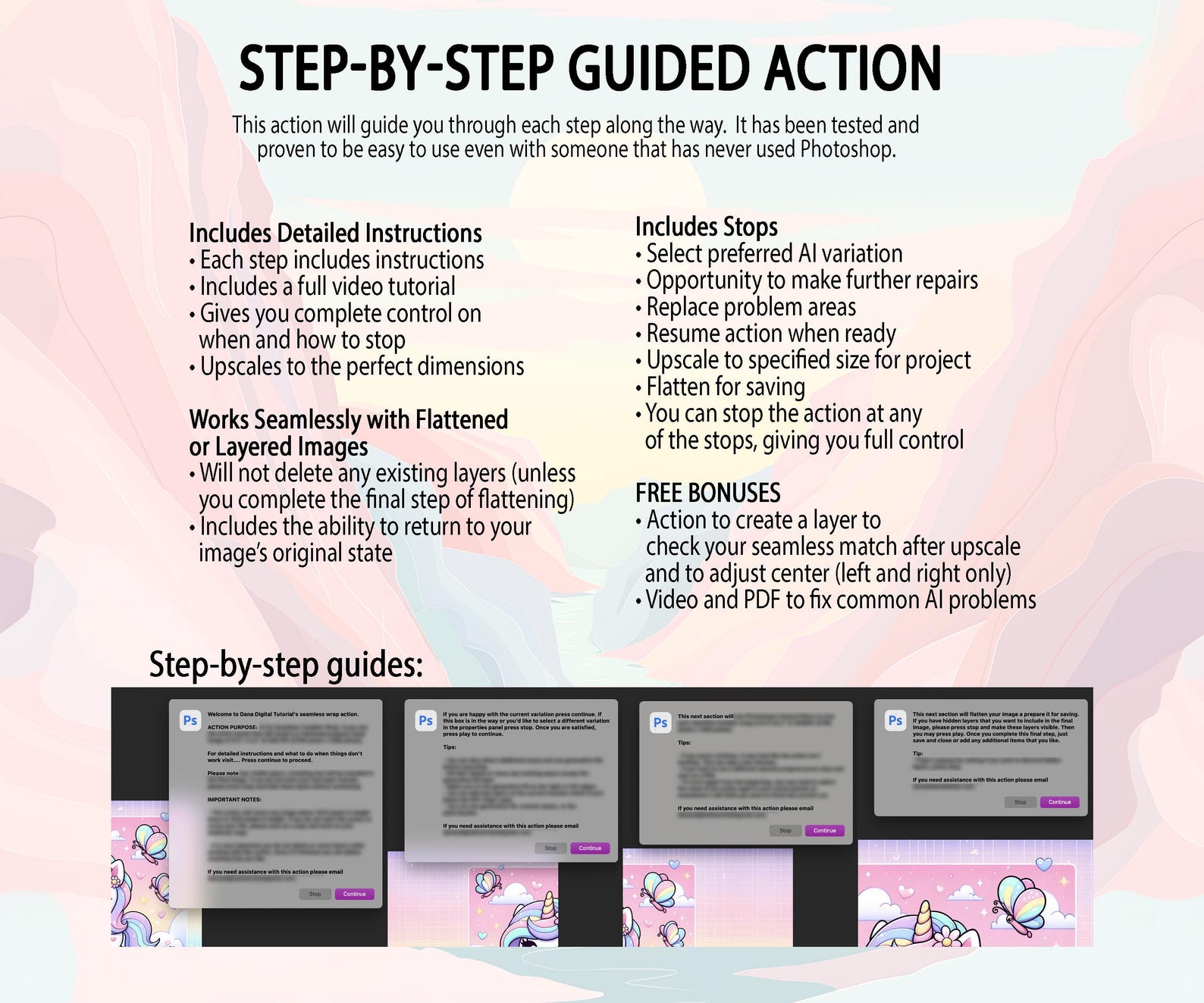 Photoshop Actions for Creating 40 Oz Seamless Wraps With TWO Images for ...