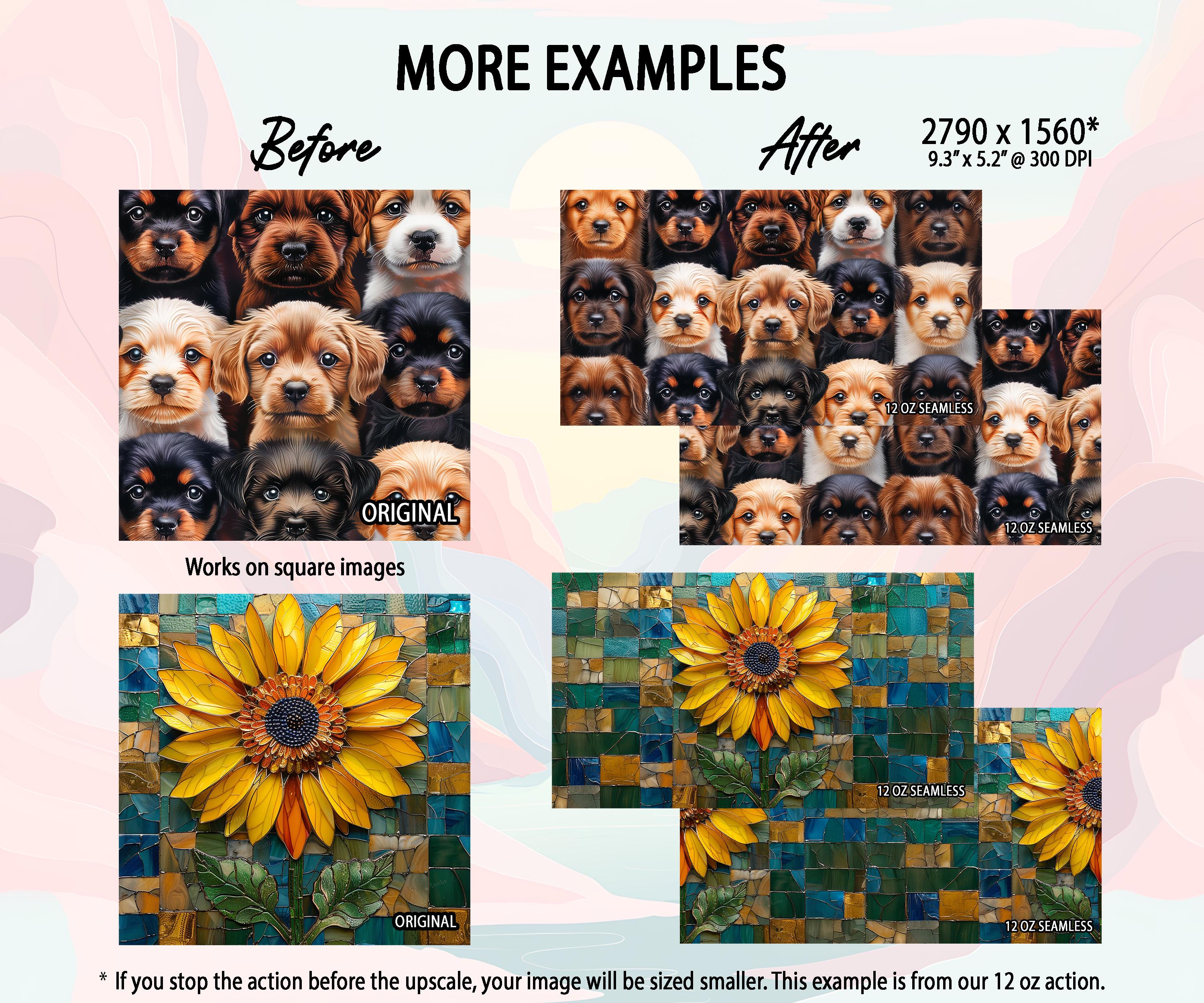 Photoshop Actions for Creating 40 Oz Seamless Wraps With TWO Images for ...