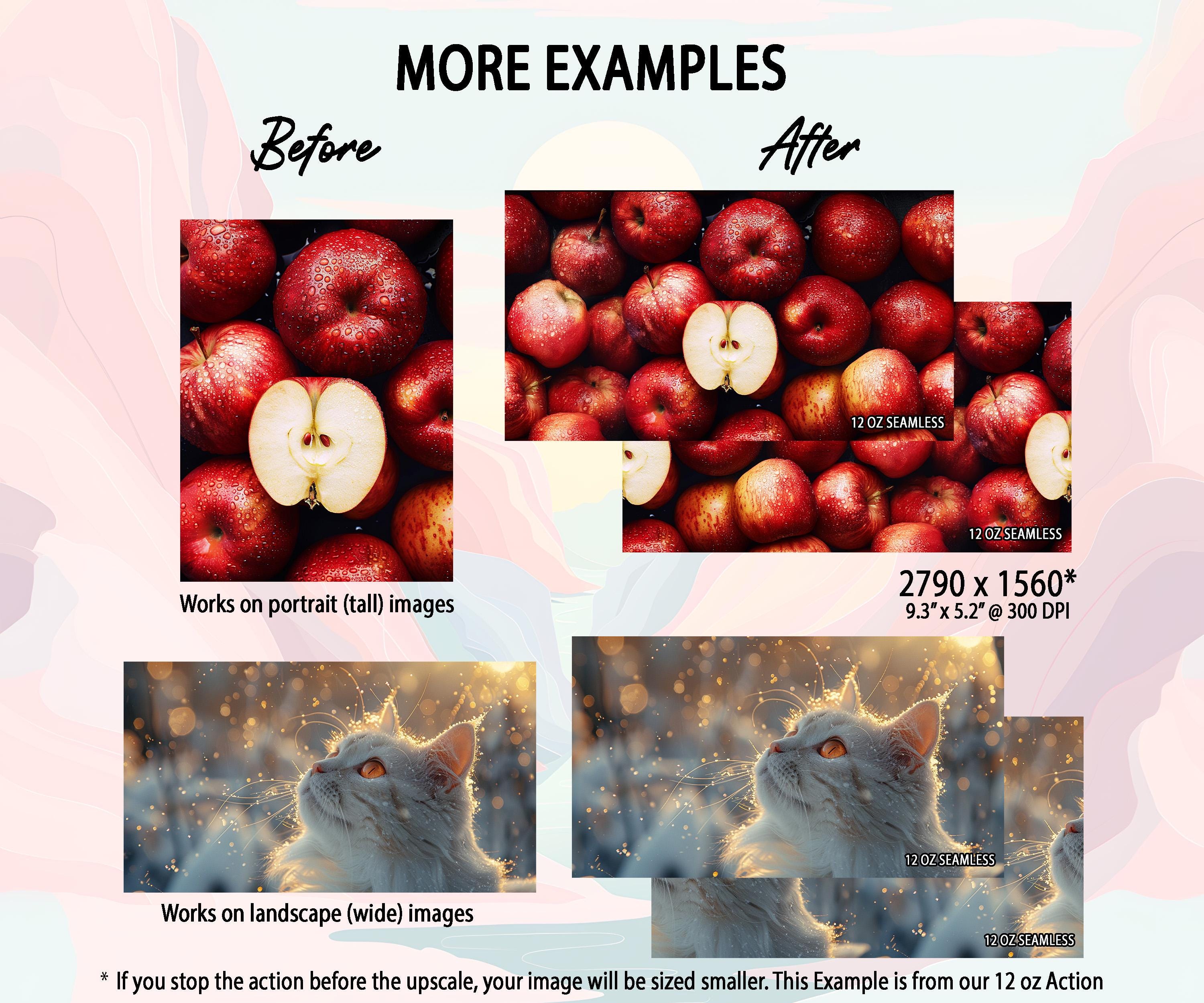 Photoshop Actions for Creating 40 Oz Seamless Wraps With TWO Images for ...