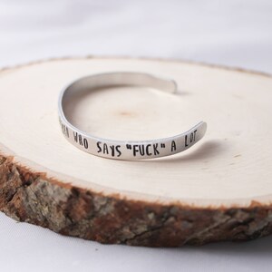 Stamped Bracelet Adjustable Cuff Stocking Stuffer Christmas - Etsy