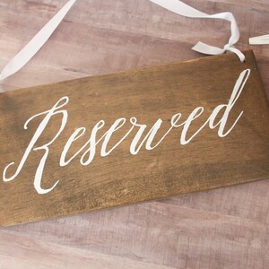 Wedding Sign, Rustic Wedding Sign, Wedding Reserved Sign, Wood Reserved ...