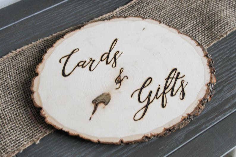 Wedding Card Table Sign Wedding Gift Sign Rustic Wedding - Etsy