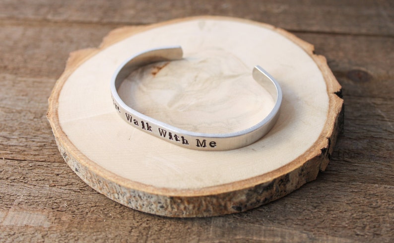 Stamped Bracelet Adjustable Cuff Stocking Stuffer Christmas | Etsy