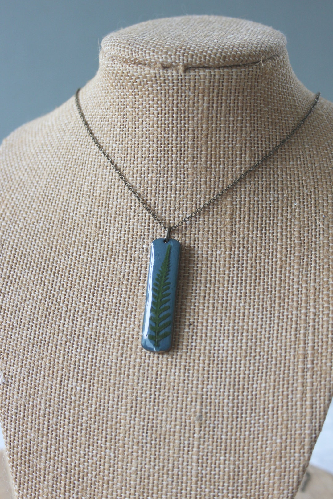 Pressed Fern Necklace, Botanical Necklace, Real Fern Jewelry, Fern ...
