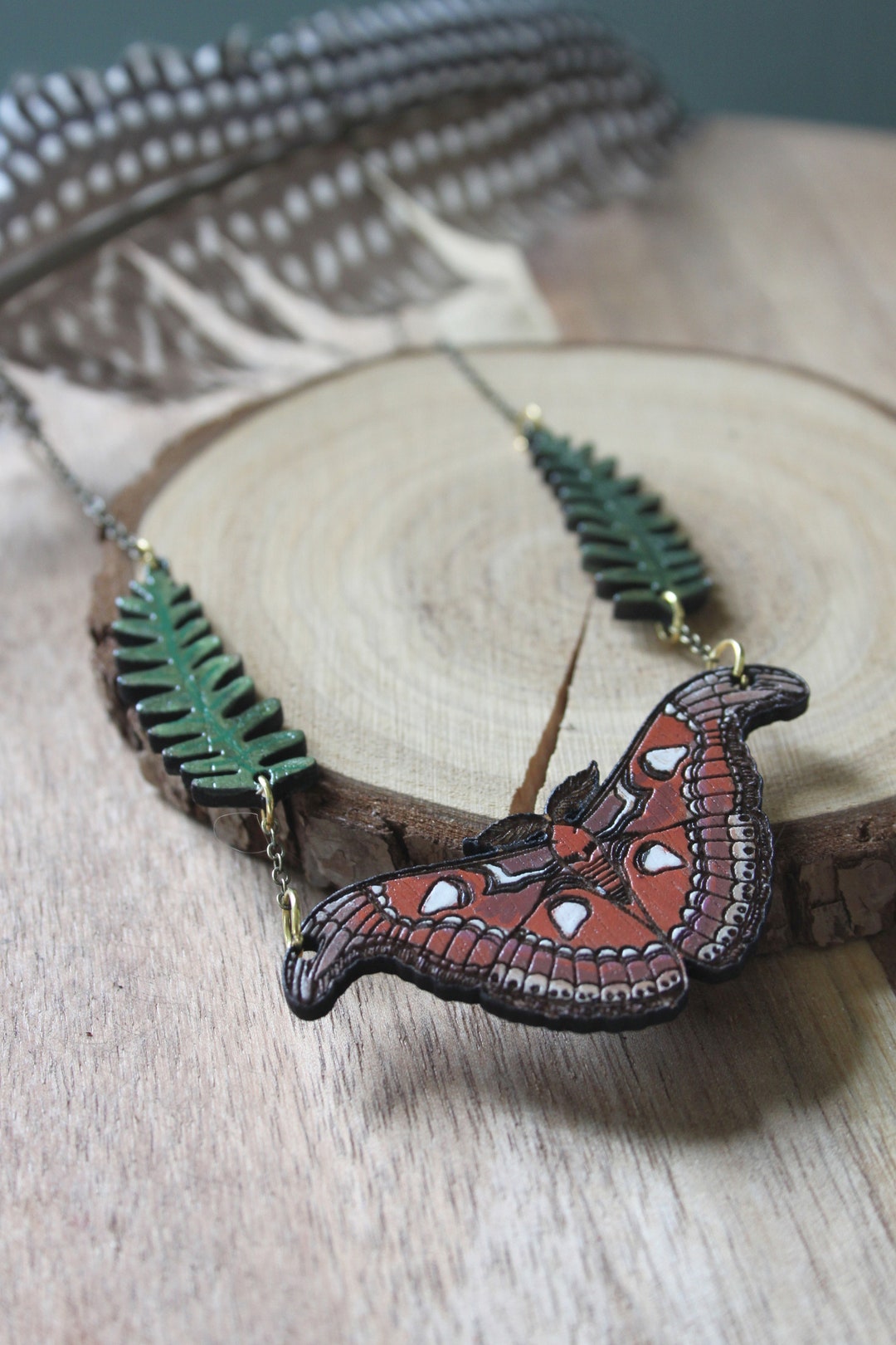 Necklace, Atlas Moth, Lunar Moth, Atlas Moth Necklace, Moth Jewelry ...