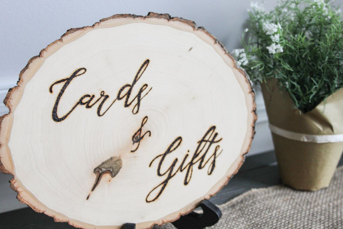 Wedding Card Table Sign Wedding Gift Sign Rustic Wedding - Etsy