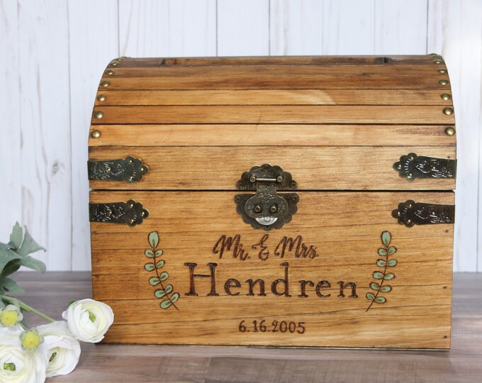 Personalized Wedding Card Box, Wedding Card Box With Slot, Card Box ...