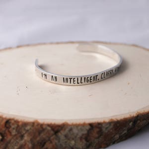 Stamped Bracelet Adjustable Cuff Stocking Stuffer Christmas - Etsy