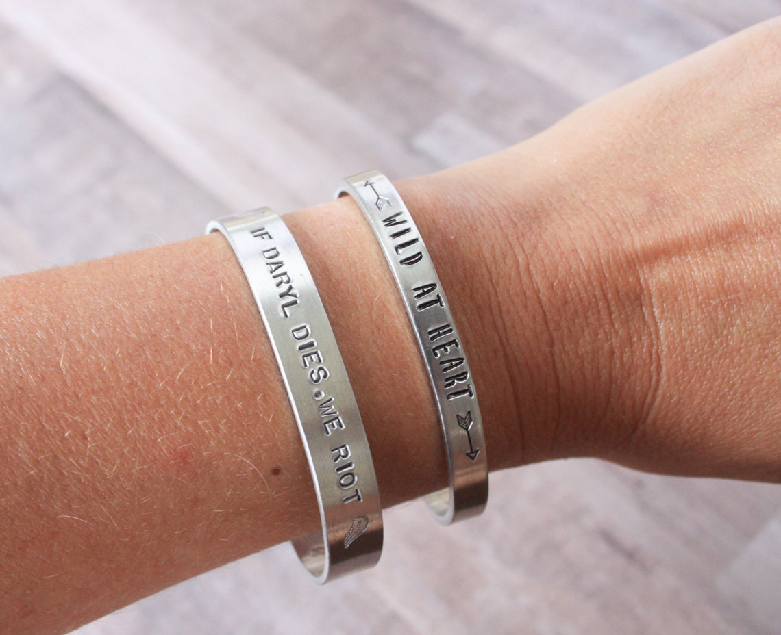 Stamped Bracelet Adjustable cuff Stocking Stuffer Christmas | Etsy