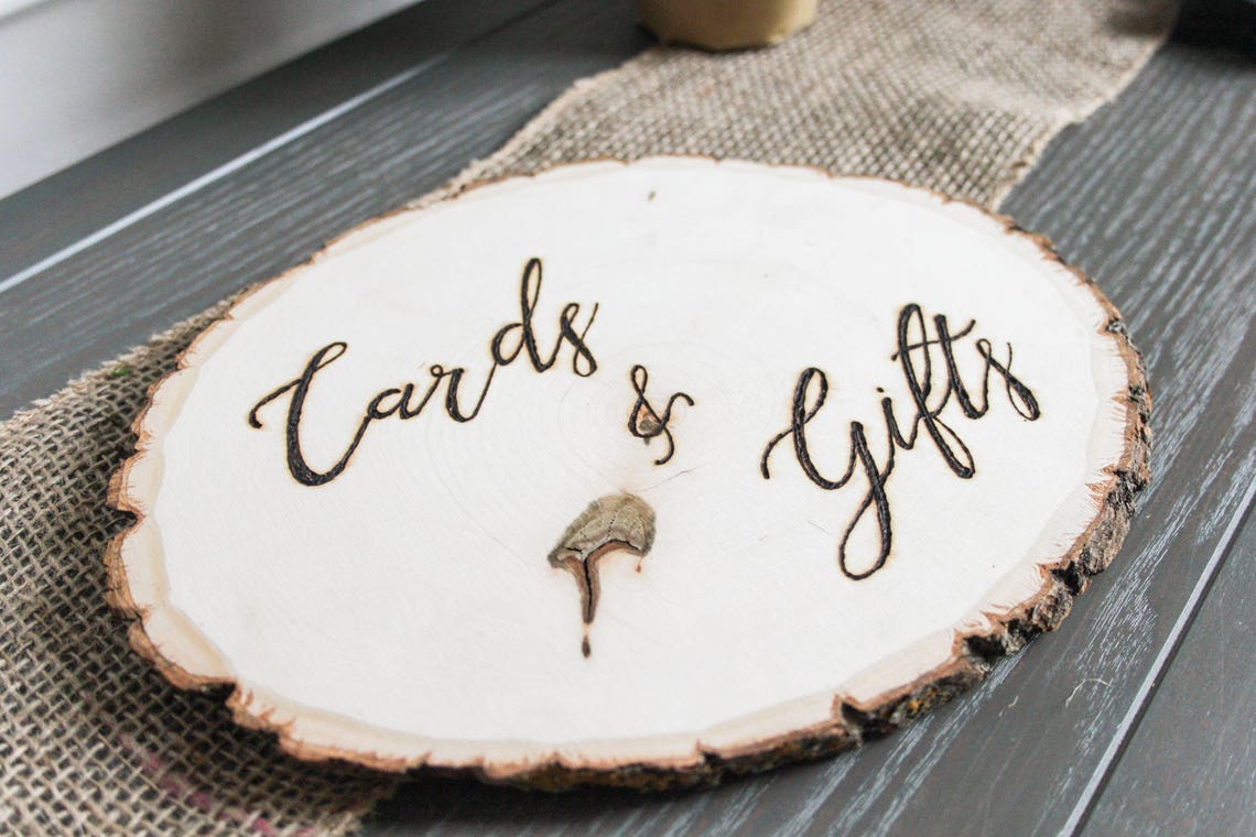 Wedding Card Table Sign Wedding Gift Sign Rustic Wedding - Etsy