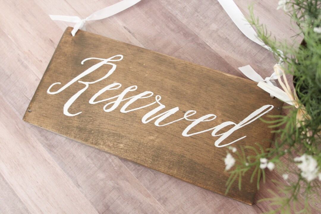 Wedding Sign, Rustic Wedding Sign, Wedding Reserved Sign, Wood Reserved ...