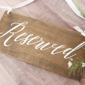 Wedding Sign, Rustic Wedding Sign, Wedding Reserved Sign, Wood Reserved ...