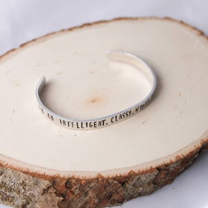 Stamped Bracelet Adjustable Cuff Stocking Stuffer Christmas - Etsy