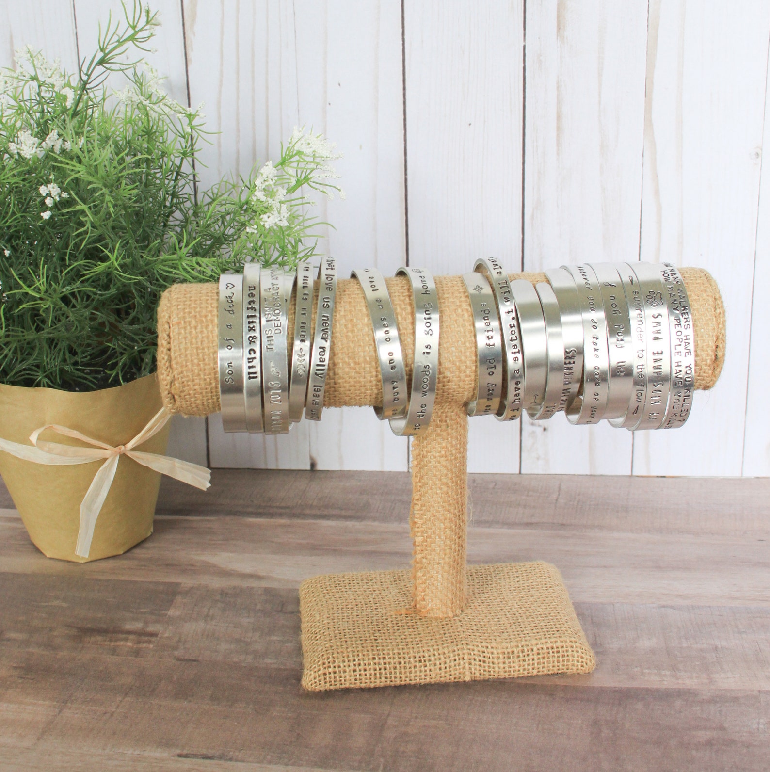 Stamped Bracelet Adjustable cuff Stocking Stuffer Christmas | Etsy