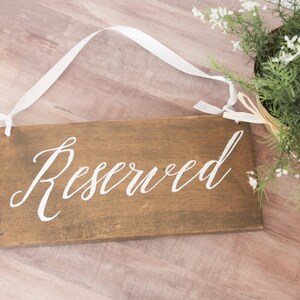 Wedding Sign, Rustic Wedding Sign, Wedding Reserved Sign, Wood Reserved ...