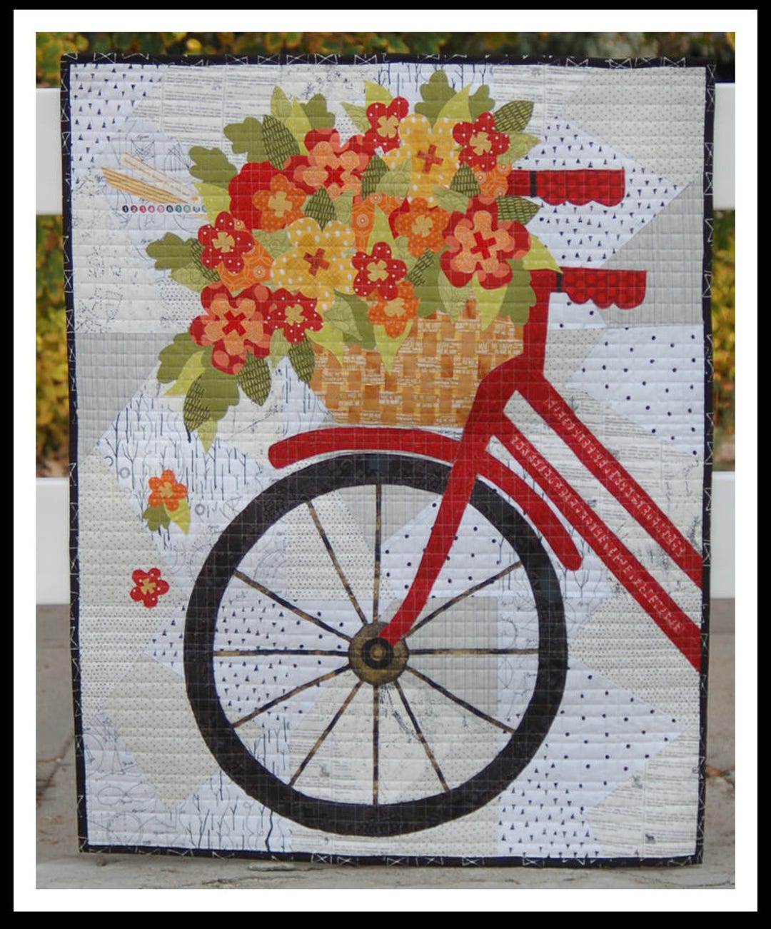 PATTERN BLOSSOMS and Spokes BIKE Quilt - Etsy