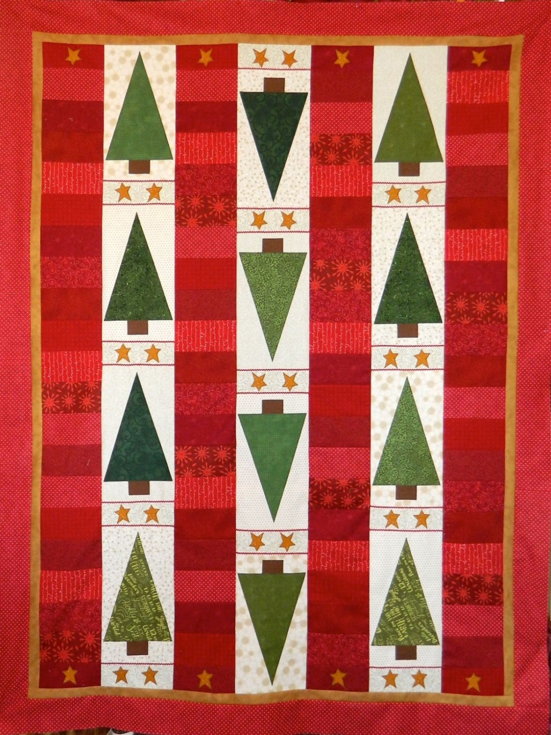 PATTERN WINTER Tree Line CHRISTMAS Trees Quilt We Combine Shipping - Etsy