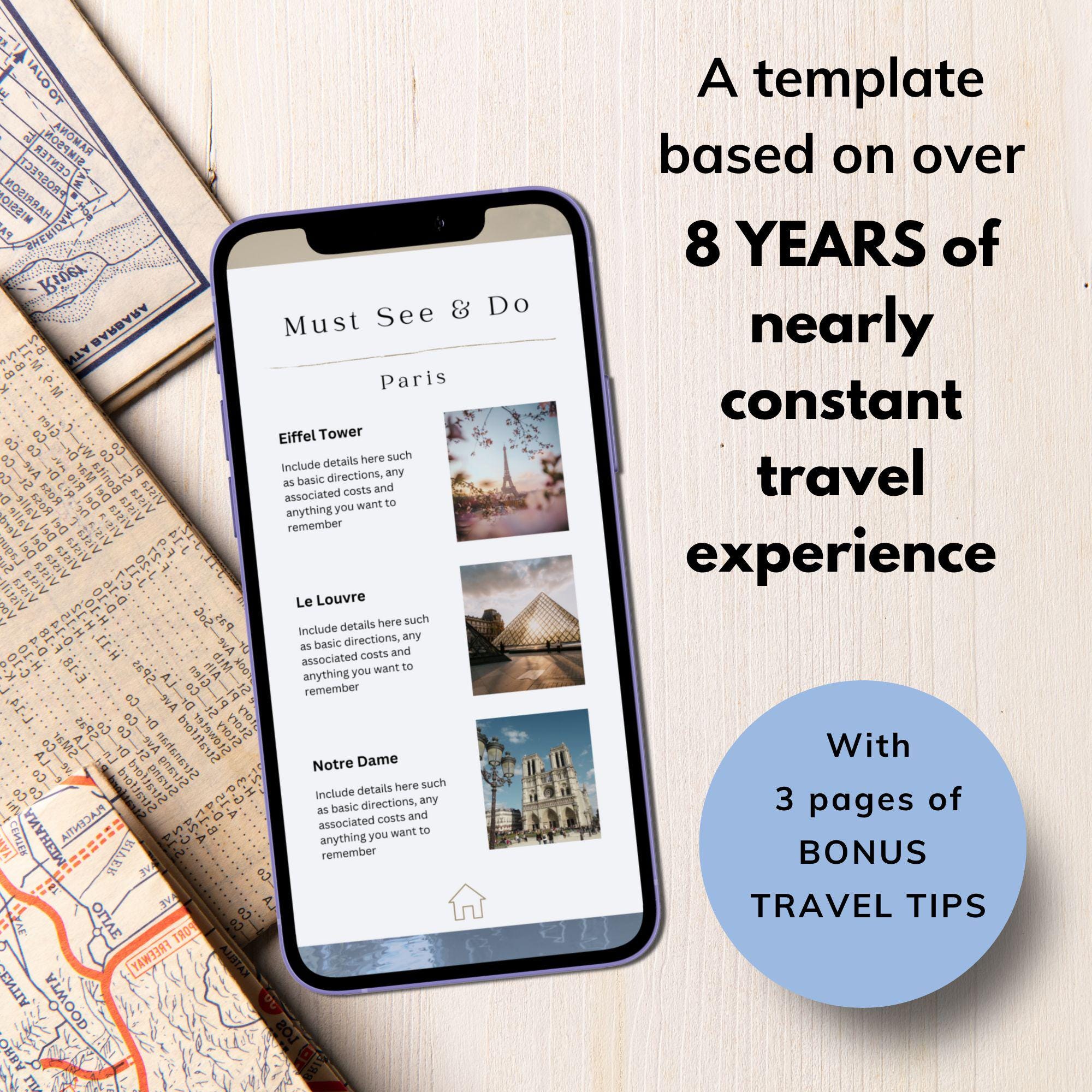 Editable Travel Planner Template European Travel Planner Printable ...