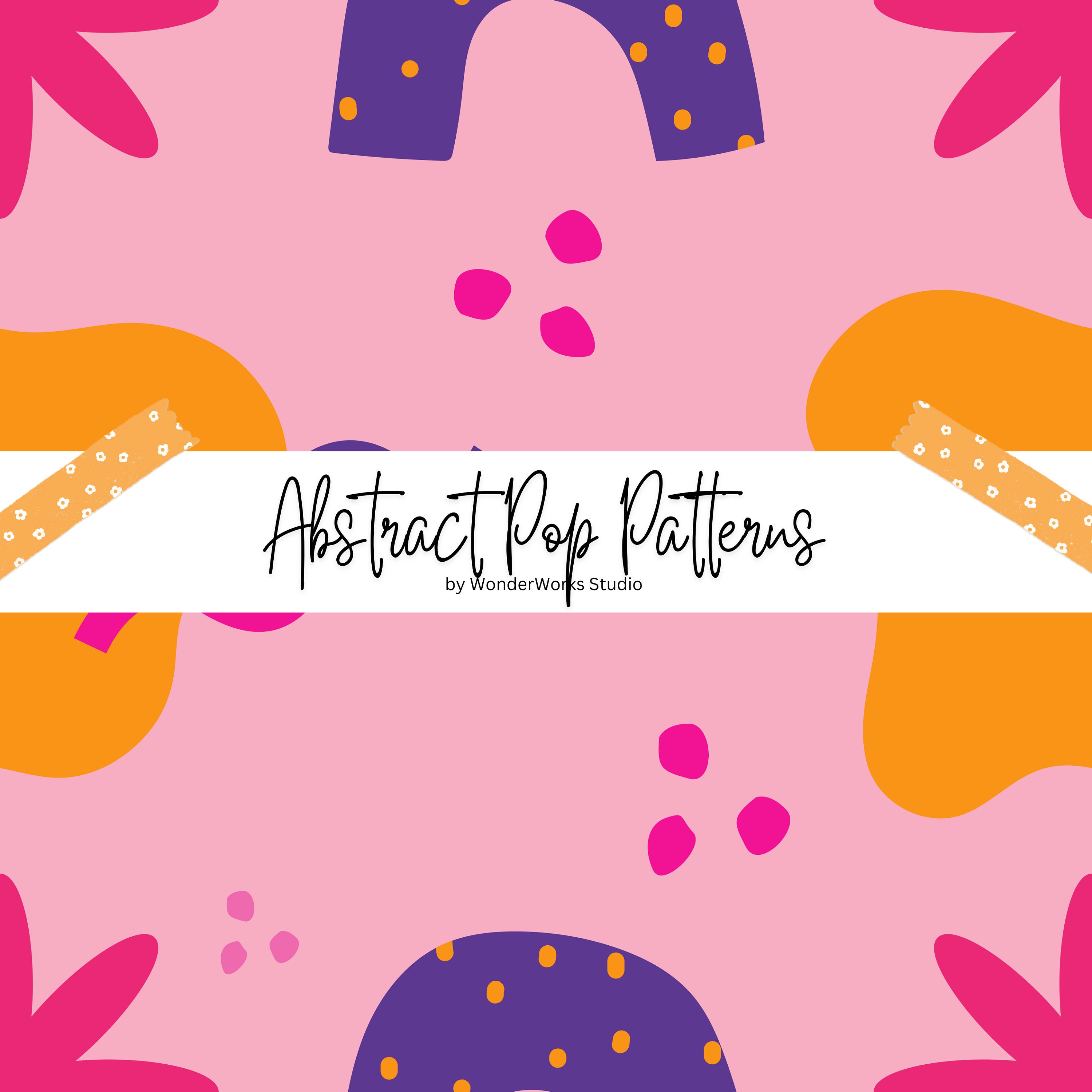 10 Bright Colors Pop Art Seamless Patterns, Modern Abstract Artwork ...