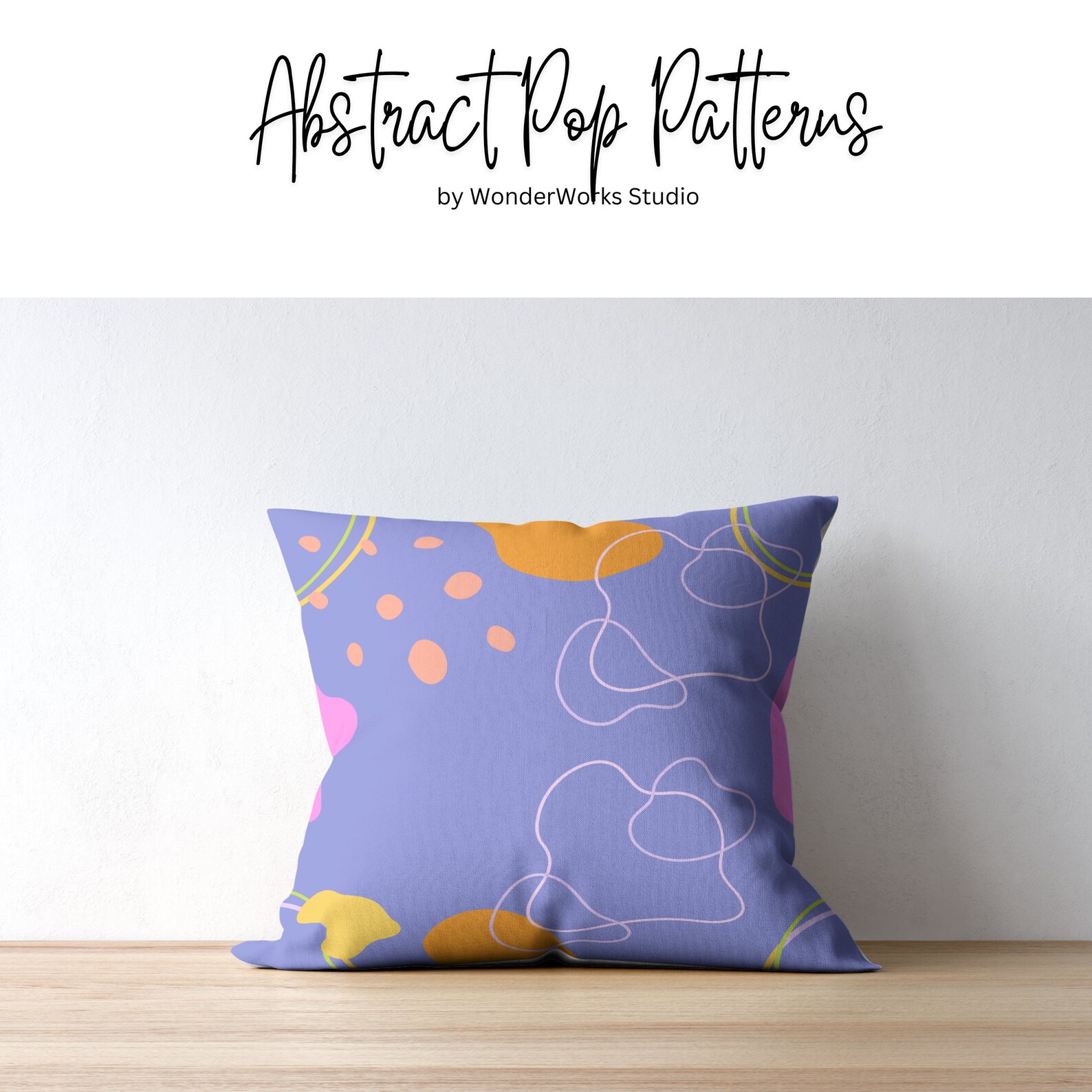 10 Bright Colors Pop Art Seamless Patterns, Modern Abstract Artwork ...