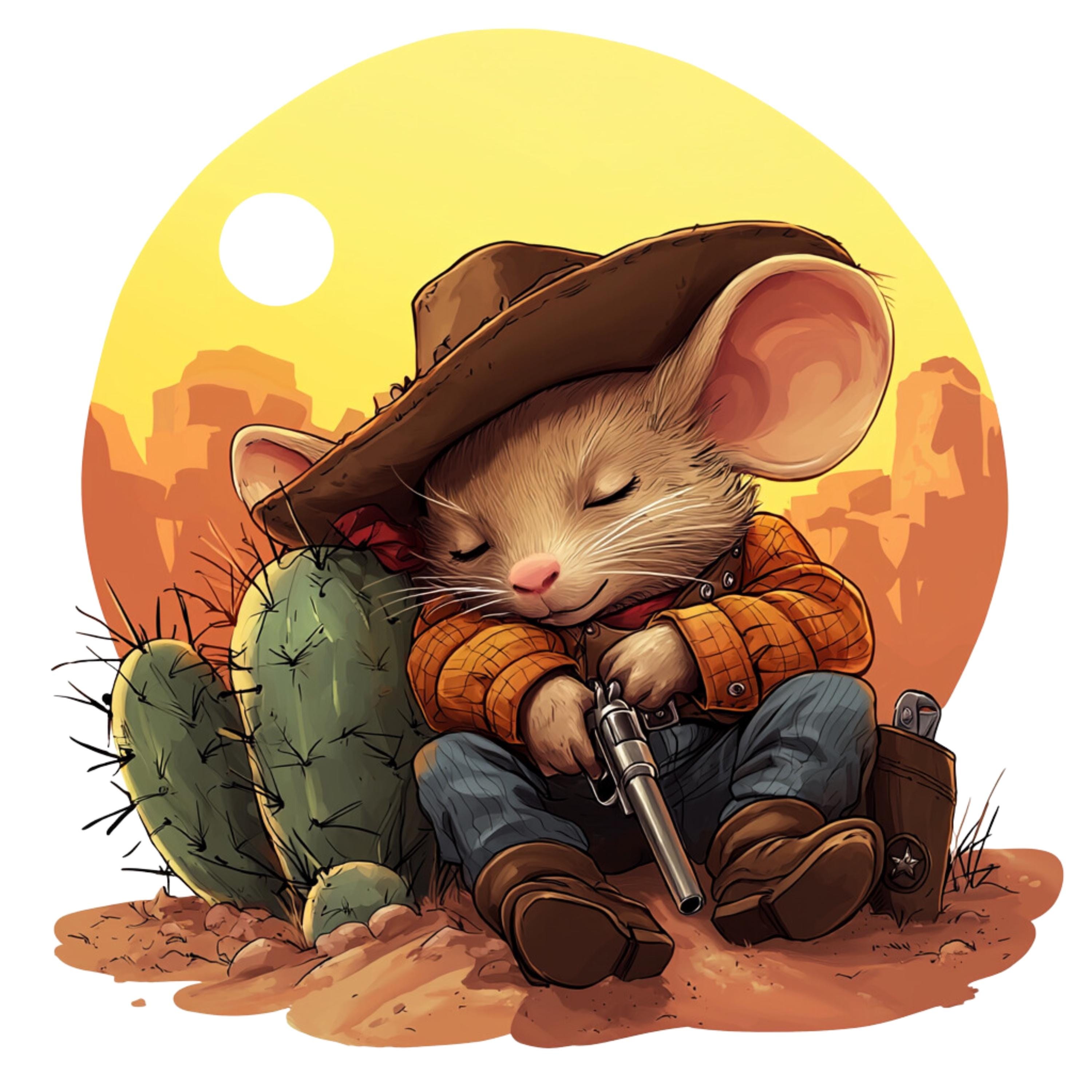 Cute Cowboy Mouse Clipart Bundle, Western Cartoon Digital Download ...