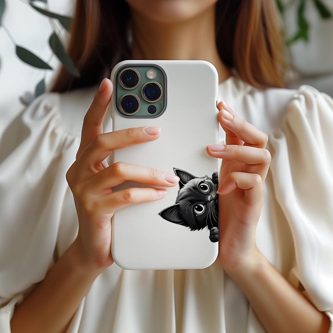 Peekaboo Cat Phone Case | Funny Cat Phone Case | Cat Lovers Phone Case ...