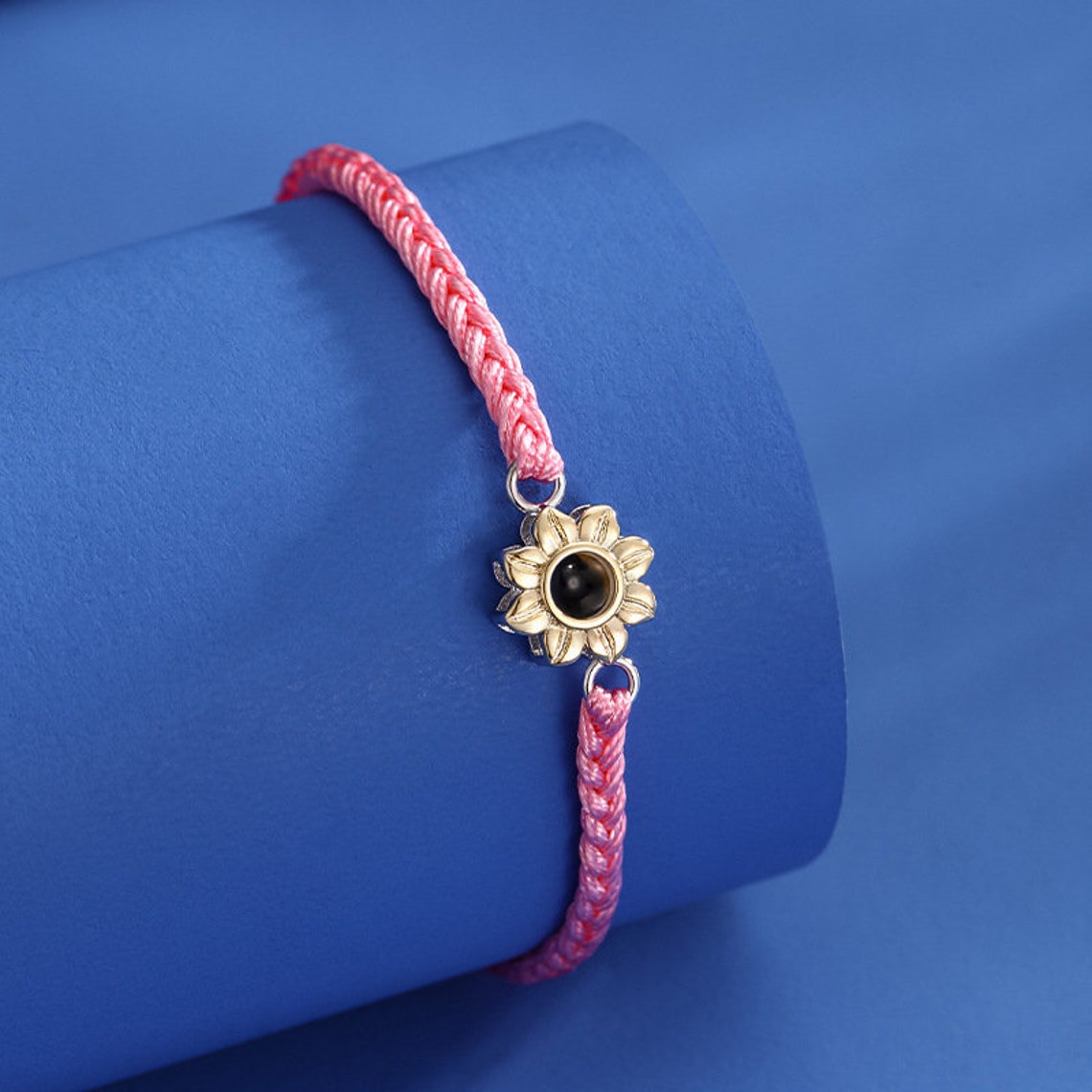 Photo Projection Bracelet,personalized Photo Projection Sunflower Charm ...