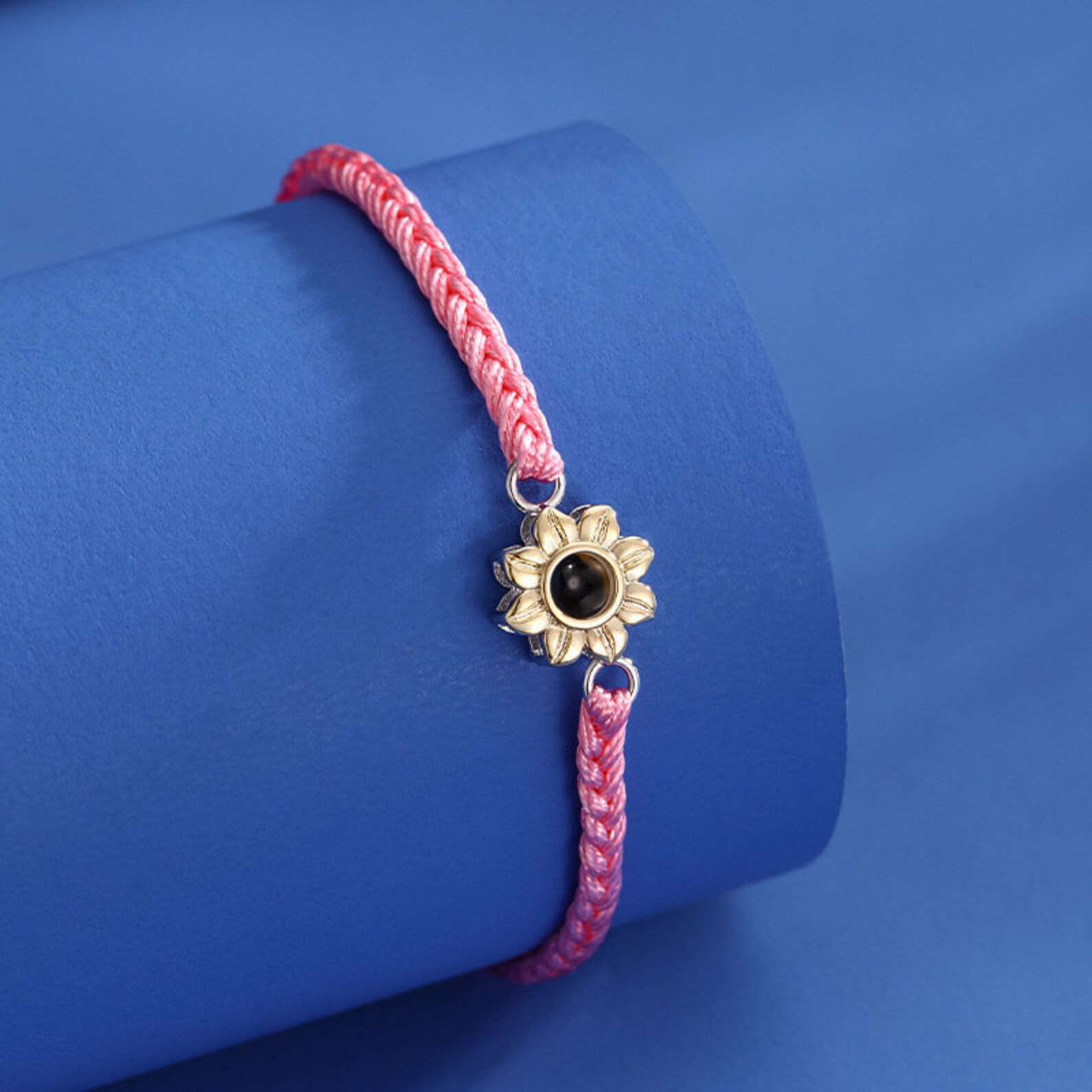 Photo Projection Bracelet,personalized Photo Projection Sunflower Charm ...
