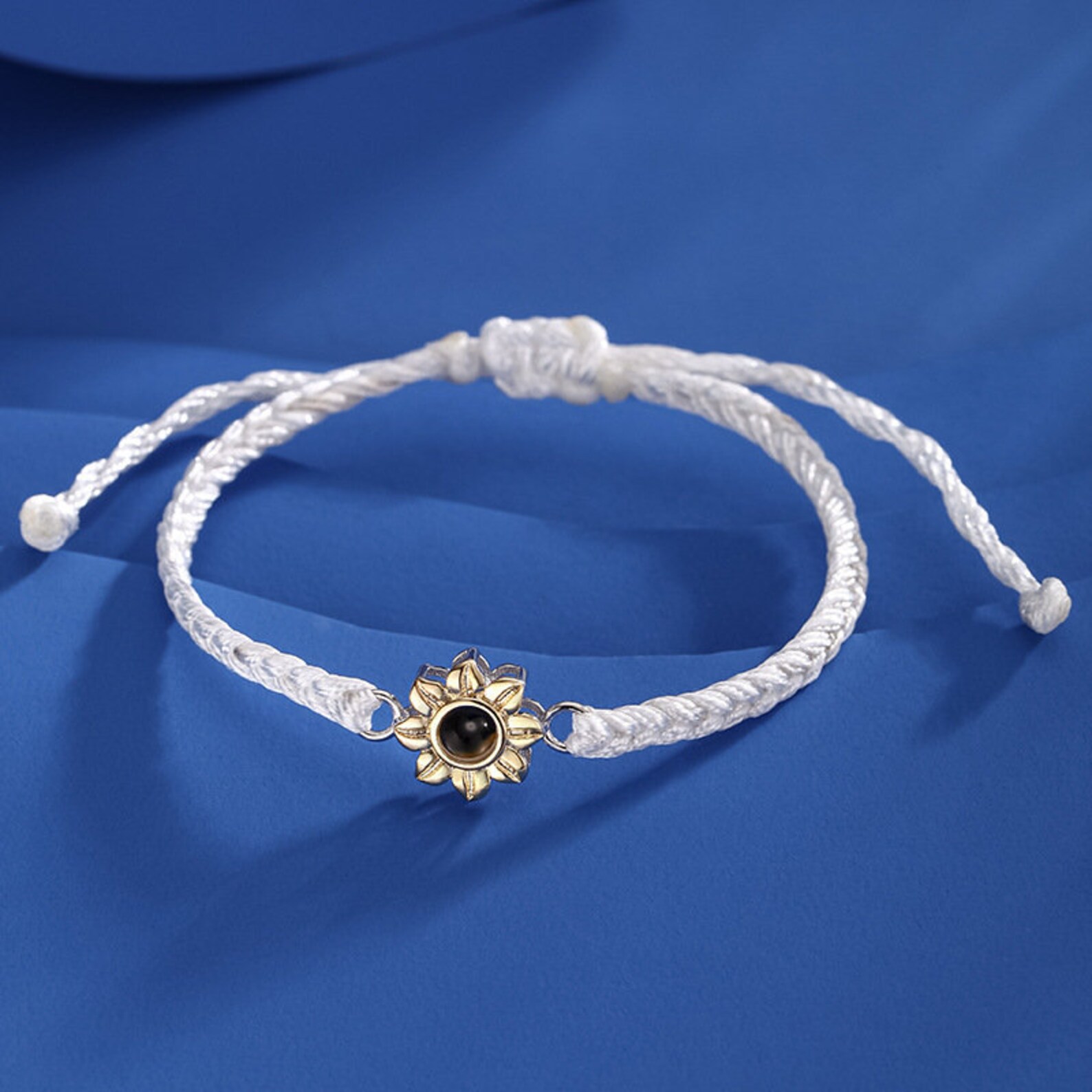 Photo Projection Bracelet,personalized Photo Projection Sunflower Charm ...