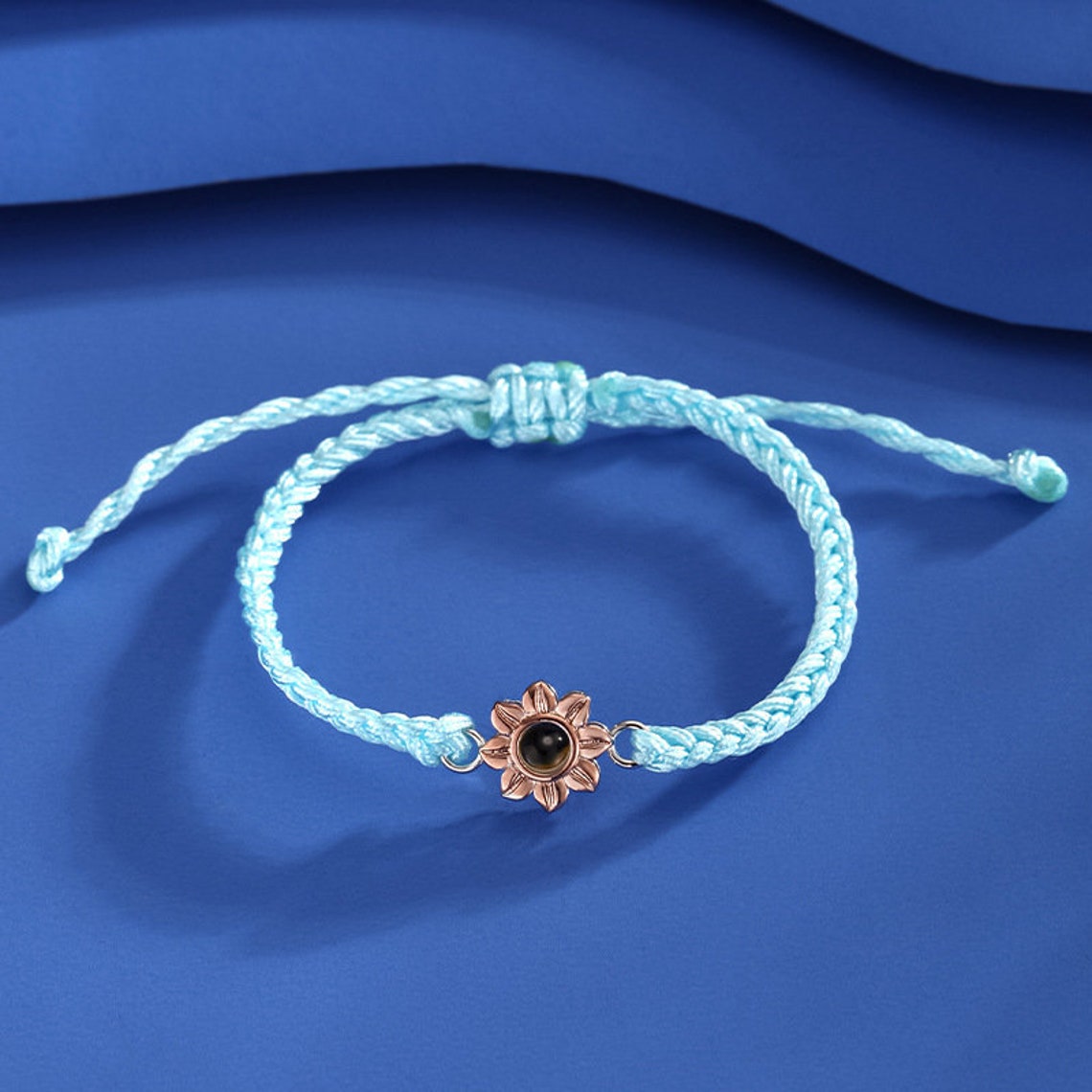 Photo Projection Bracelet,personalized Photo Projection Sunflower Charm ...