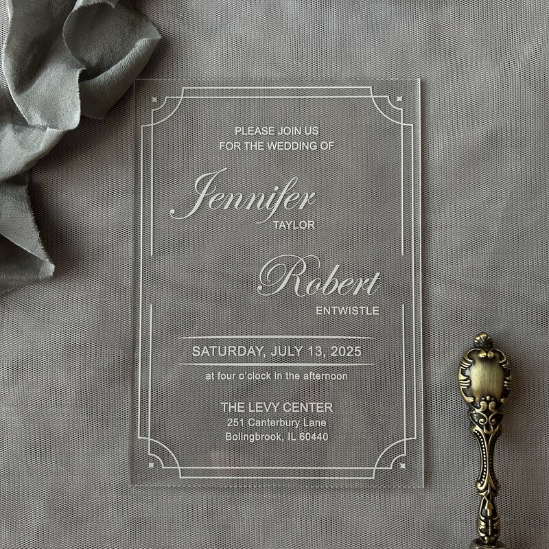 Acrylic Invitation - Etsy