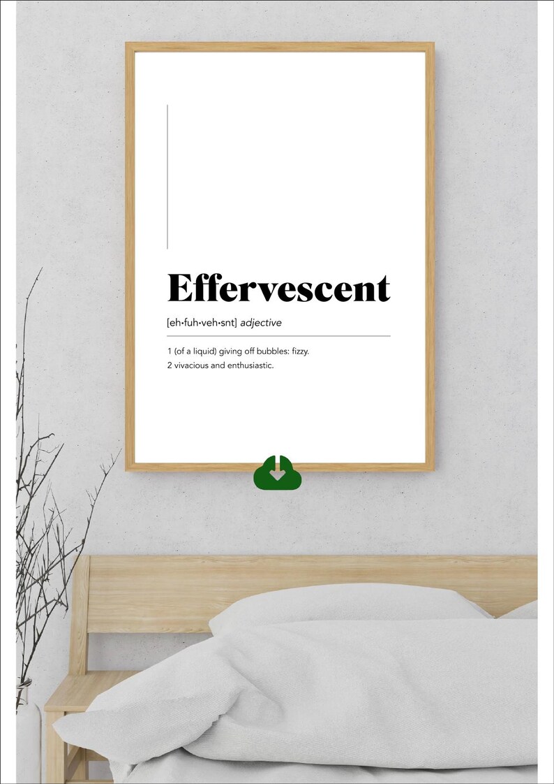 Effervescent Definition Print, Effervescent Sign Print, Effervescent ...