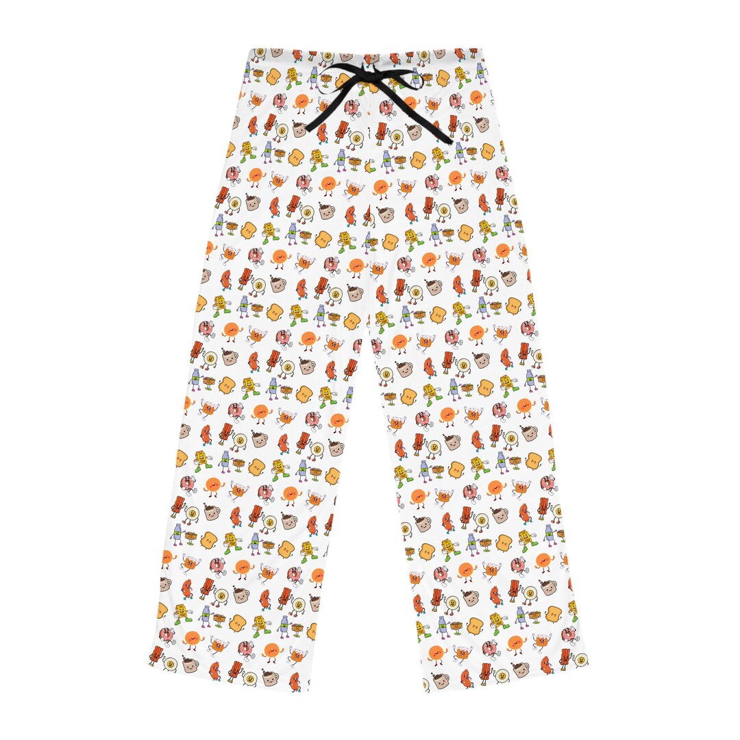 Women's Pajama Pants Breakfast Food Lover Lounge Sleepwear, Bacon OJ ...