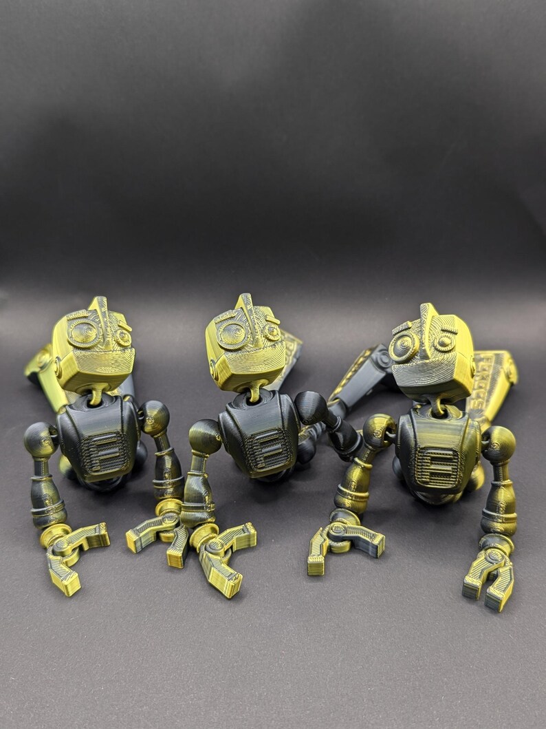 3D Printed Articulated Robots! Big & Small Robots - Etsy