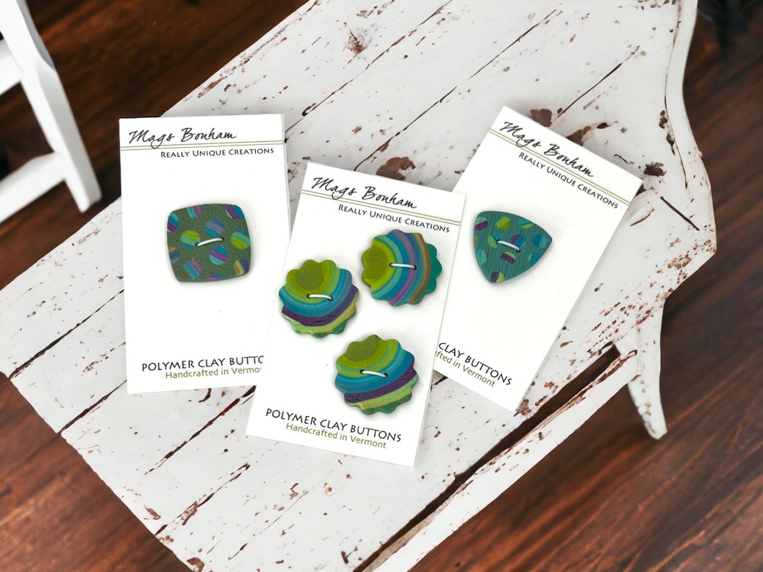 Unique Handmade Buttons Sewing Buttons Craft Project Buttons Knitting ...