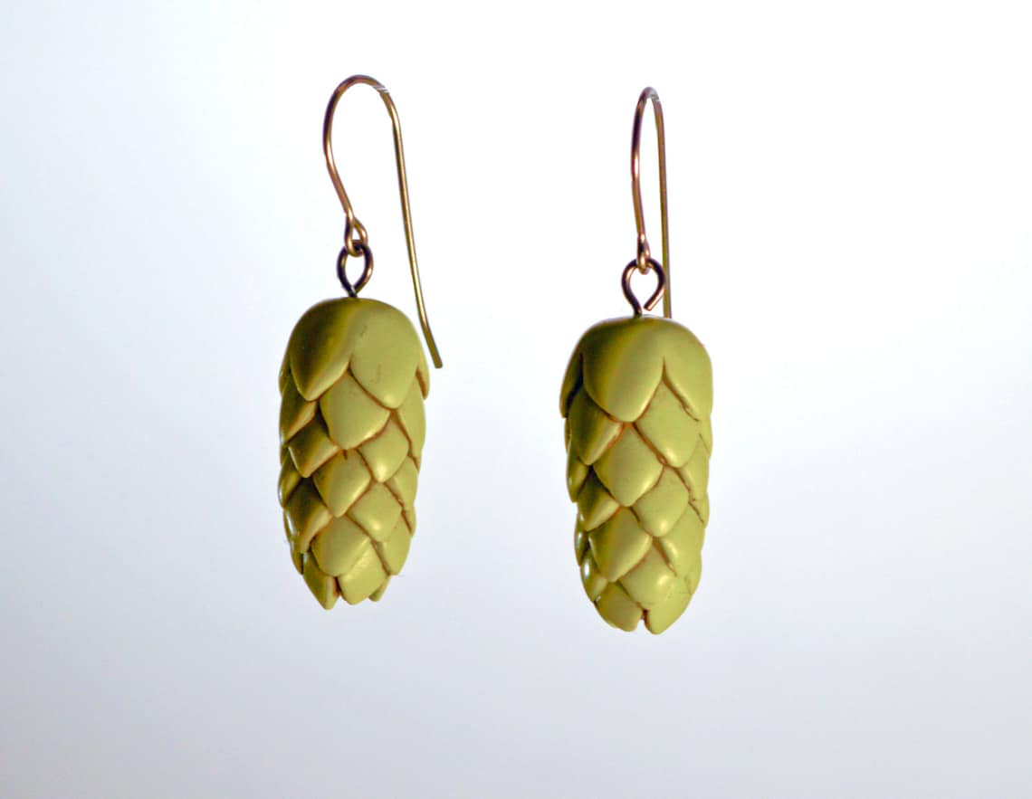 The ORIGINAL Beer Hops Earrings Beer Gear Beer Diva Beer | Etsy