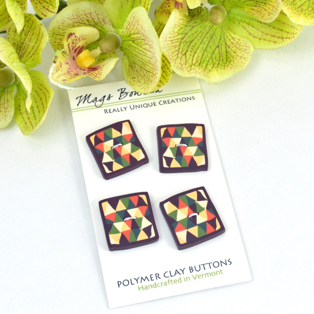 Unique Handmade Buttons - Sewing Buttons - Craft Project Buttons ...