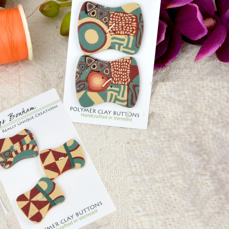 Polymer Clay Buttons - Etsy
