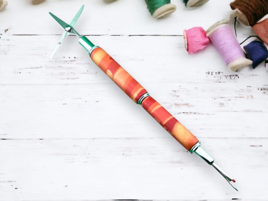 2 -in 1 Seam Ripper & Mini Scissors Combo - Sewing Accessory - Quilter ...