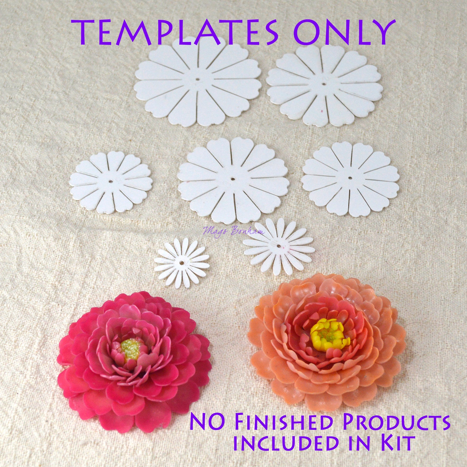 Dahlia Box Craftcast Class Kit - Polymer Clay Templates - Flower ...
