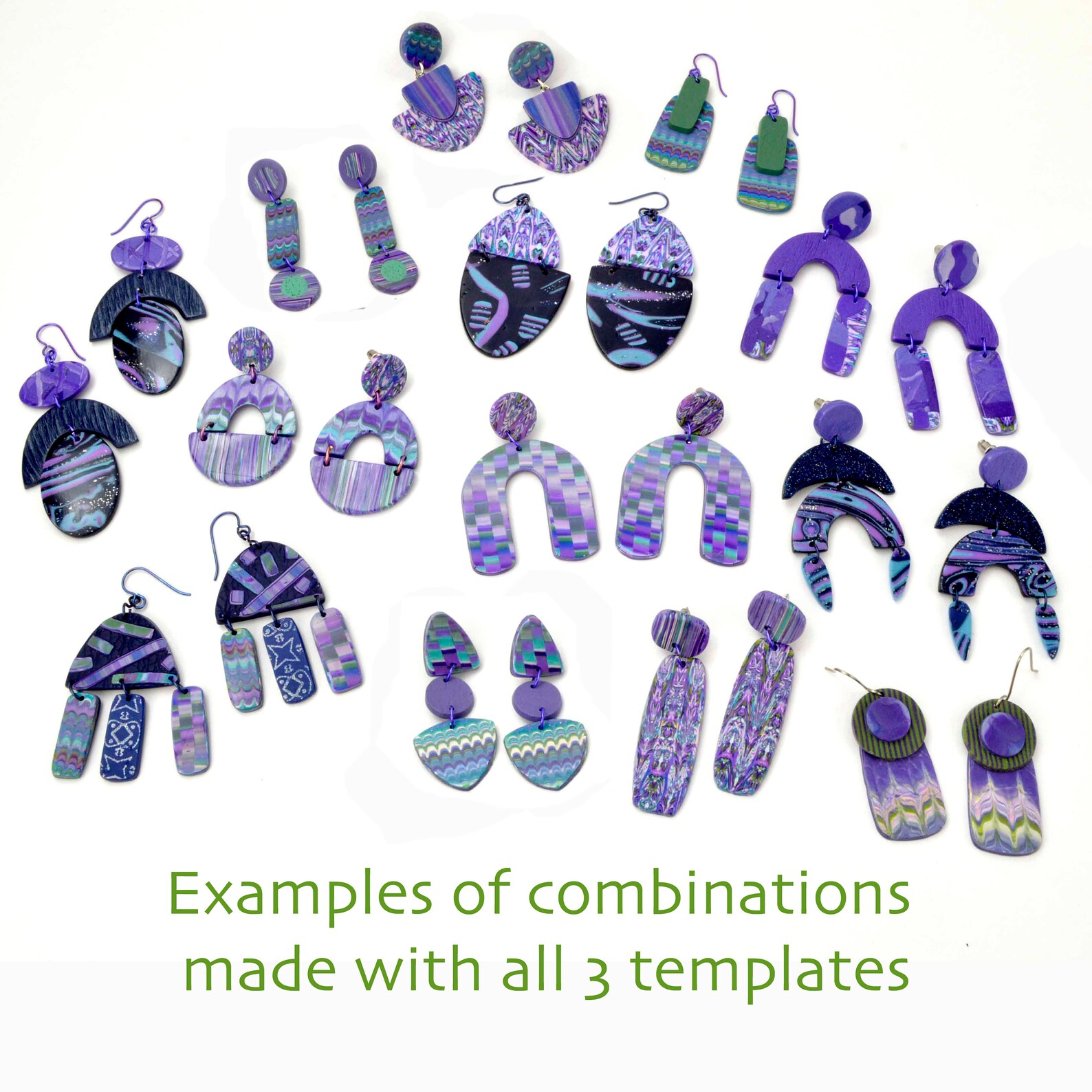 Earring Templates Polymer Clay Templates Metal Clay | Etsy
