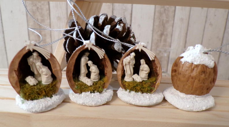 Tree Decoration, Christmas Tree Decoration, Handmade, Walnut Shells ...