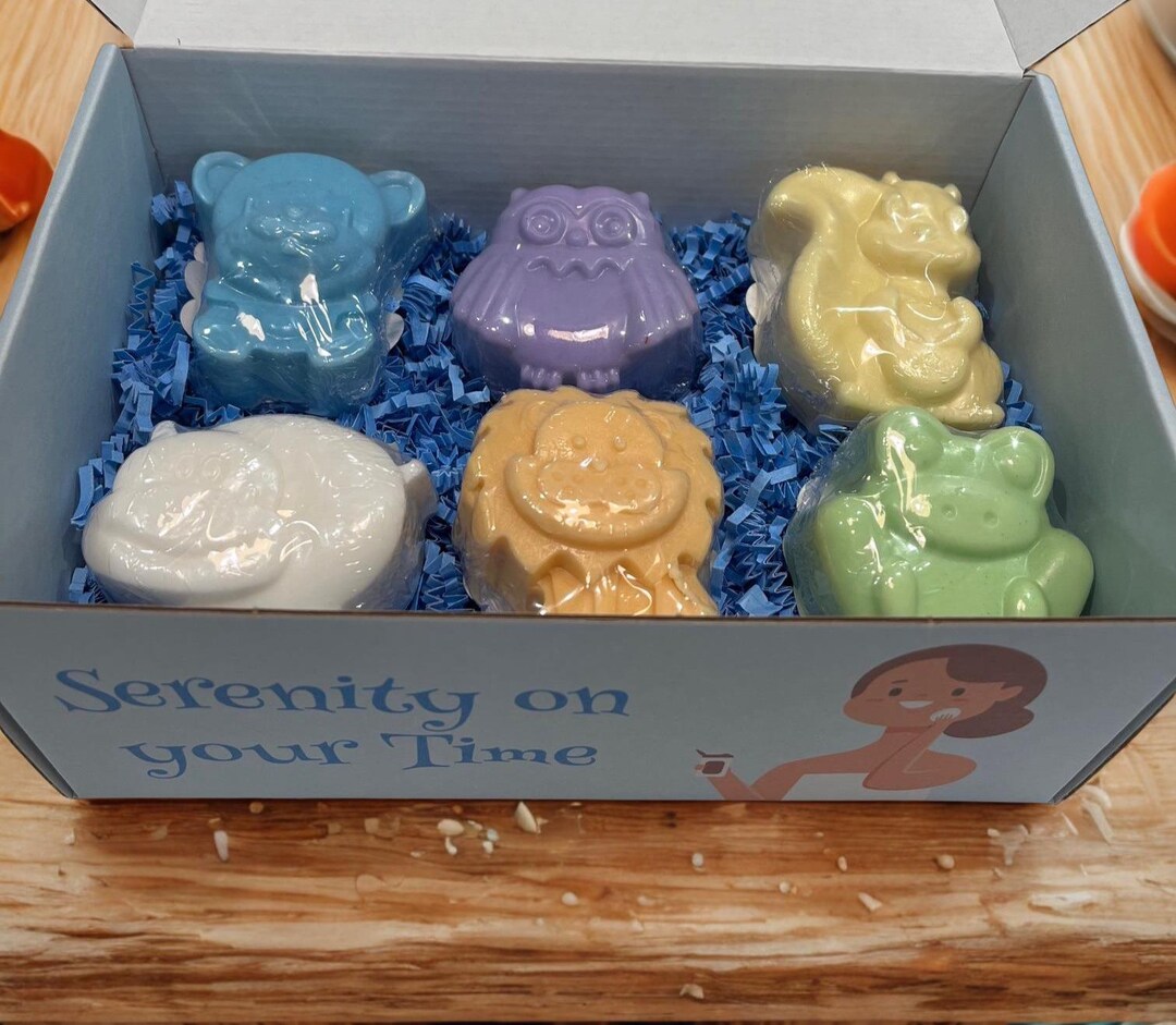 Six Safari Animals Kids Soap - Shea Butter Bath Set for Children - Etsy