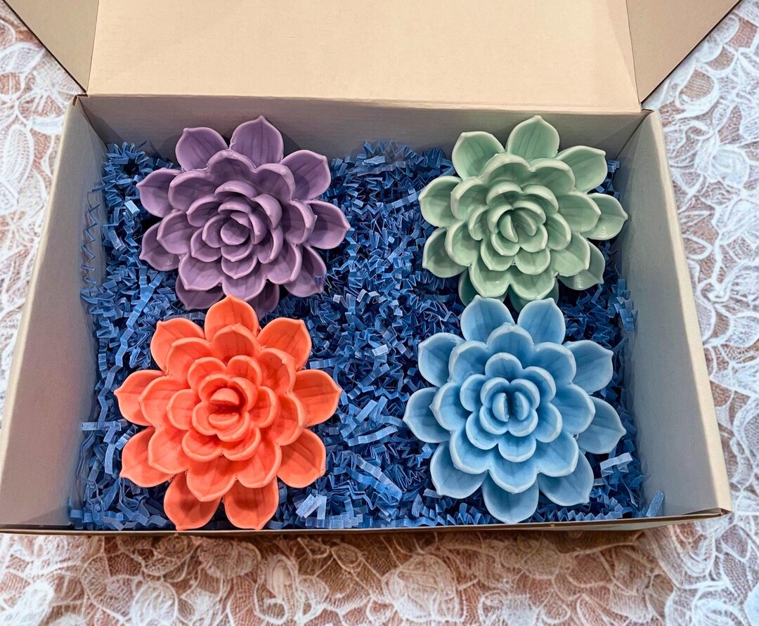 Lotus Flower Shea Butter Soap Gift Set - Mother's Day Spa Box - Etsy